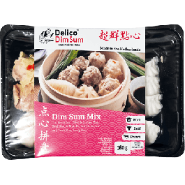 Delico Food Bevroren Dim Sum Mix Assorti 16st 360g | Amazing Oriental
