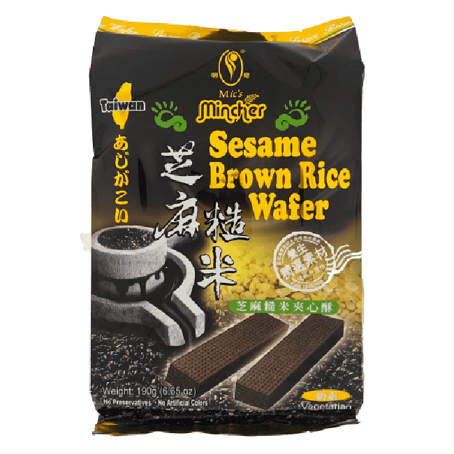 Mincher Sesame Brown Rice Wafer 190g | Amazing Oriental